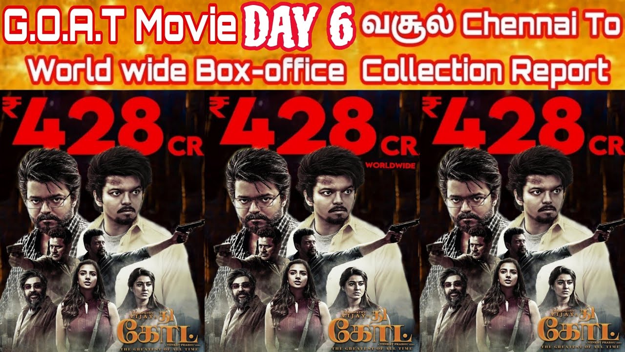 GOAT Movie 6th Day WorldWide Boxoffice Collection | Goat Day 6 ...