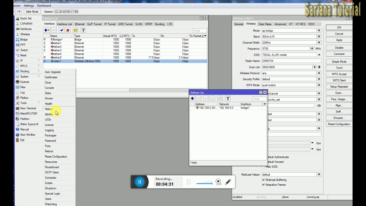 CARA SETTING MIKROTIK OMNITIK UPA 5Hnd SEBAGAI AKSES POINT PEMANCAR ...