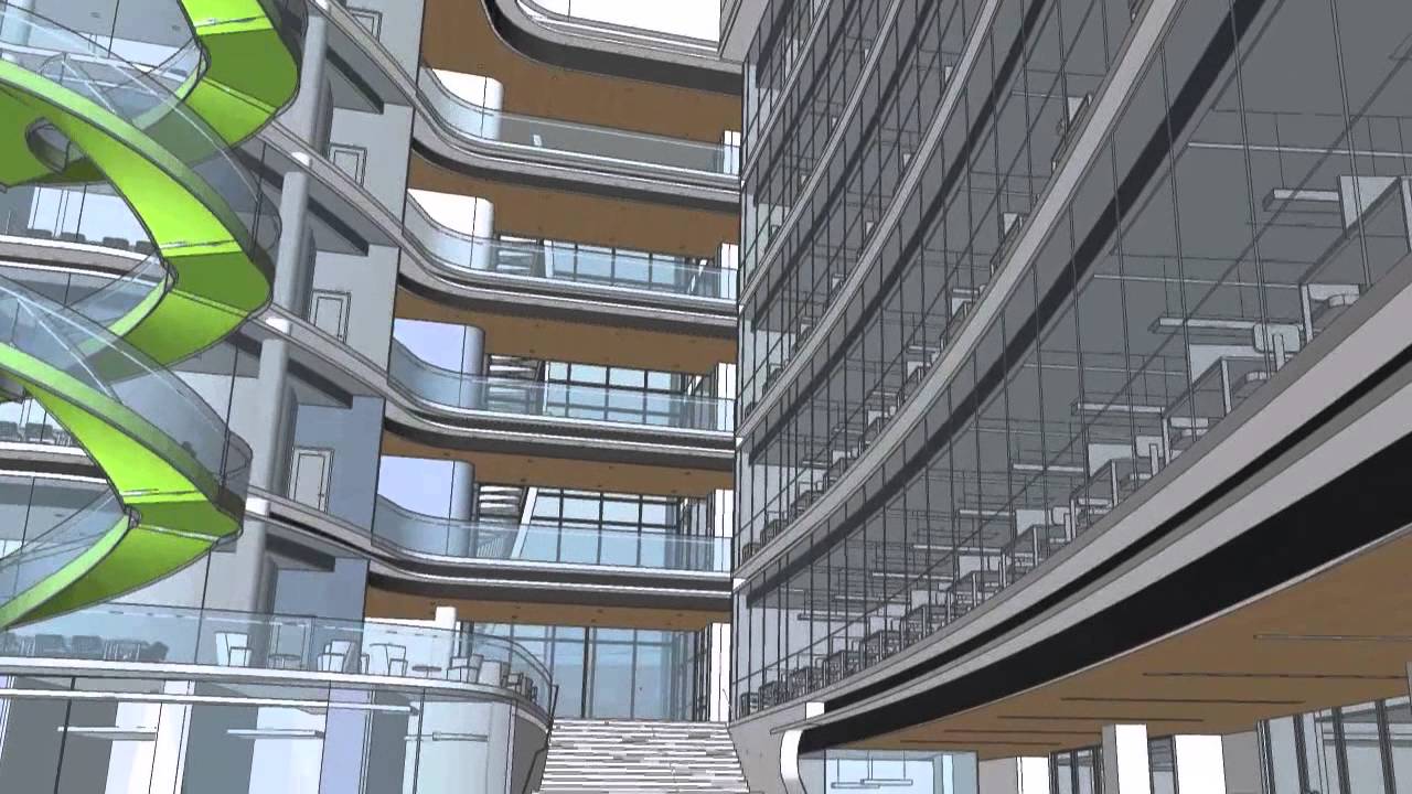 Animation through atrium - YouTube