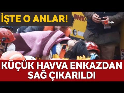 #Kartal'da Havva Adındaki Küçük Kız Enkazdan 20 Saat Sonra Sağ Çıkarıldı