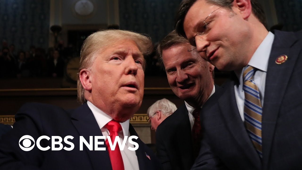 House Speaker Mike Johnson meets with Trump at Mar-A-Lago - YouTube