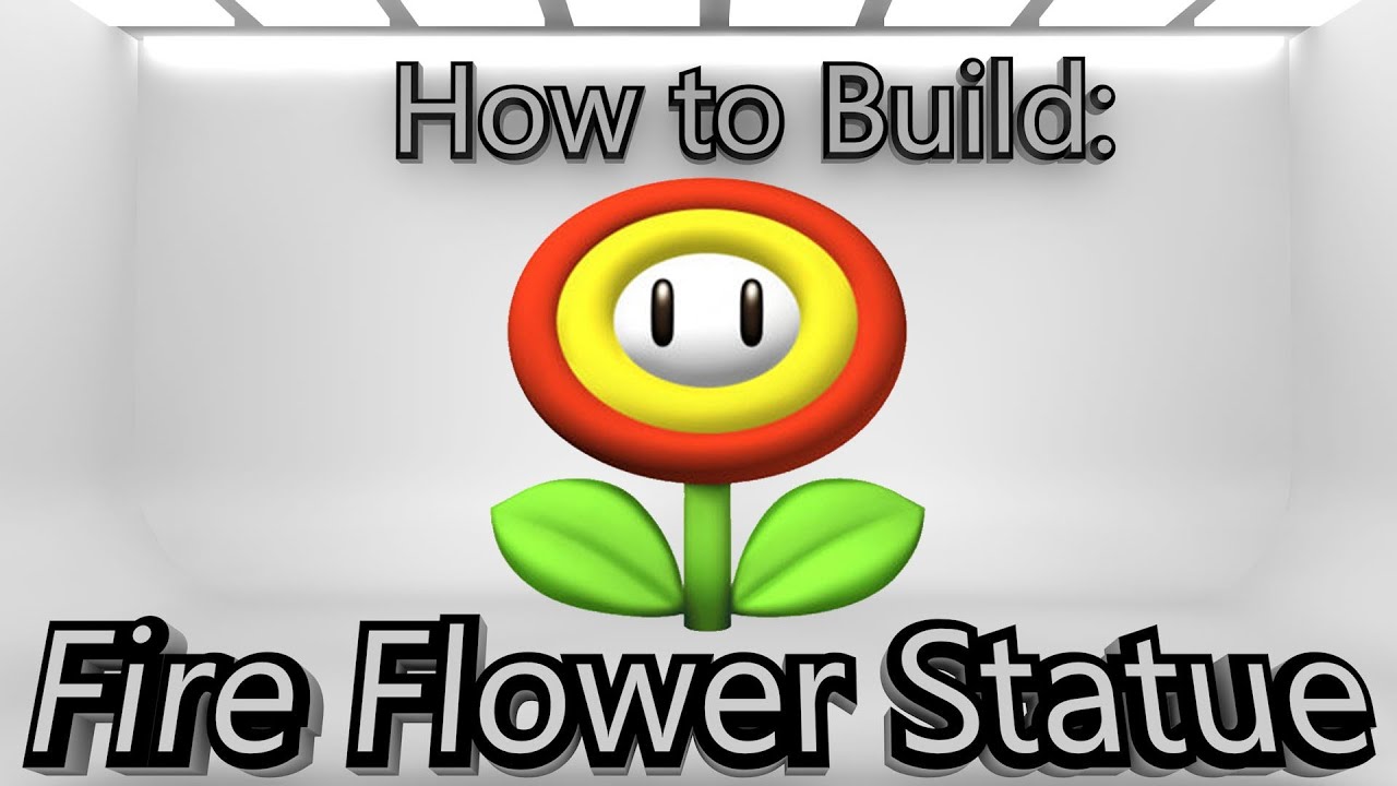 Minecraft: How To Make A Fire Flower Statue - YouTube