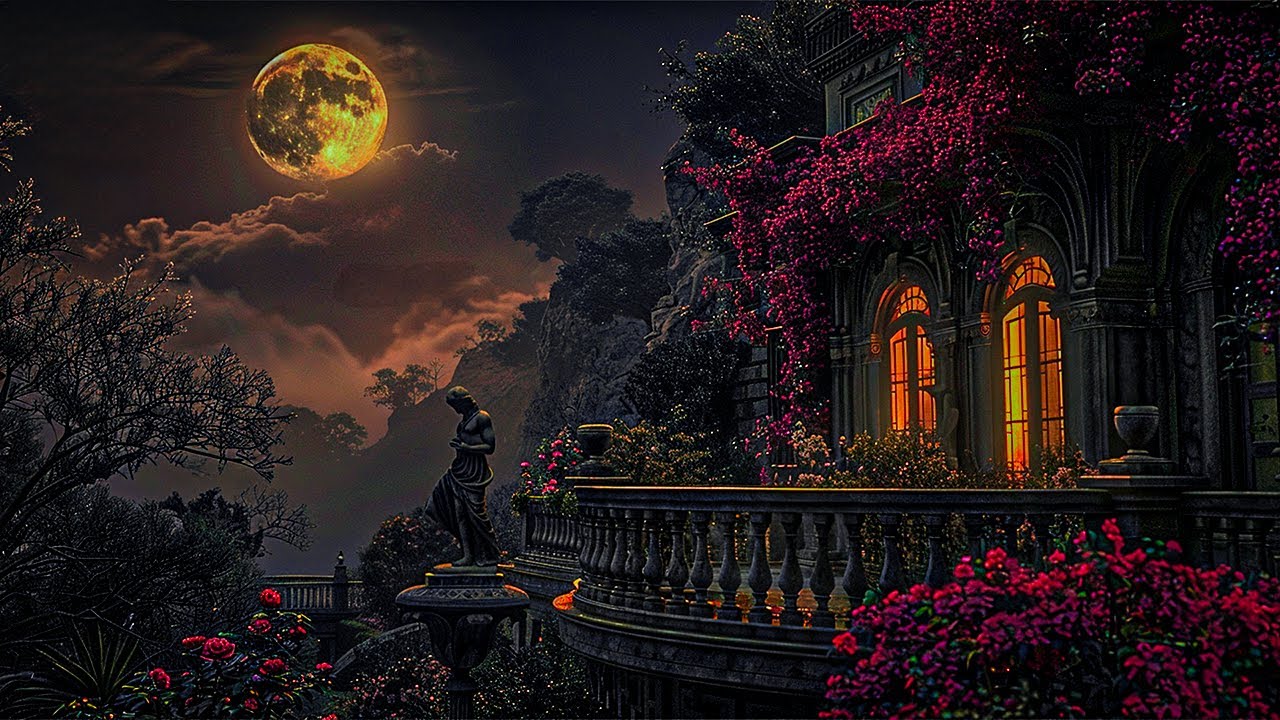 𝐆𝐨𝐭𝐡𝐢𝐜 𝐓𝐞𝐫𝐫𝐚𝐜𝐞 𝐔𝐧𝐝𝐞𝐫 𝐚 𝐆𝐨𝐥𝐝𝐞𝐧 𝐌𝐨𝐨𝐧 | 𝐆𝐚𝐳𝐢𝐧𝐠 𝐢𝐧𝐭𝐨 𝐭𝐡𝐞 𝐌𝐨𝐨𝐧𝐥𝐢𝐭, 𝐂𝐥𝐨𝐮𝐝𝐲 ...