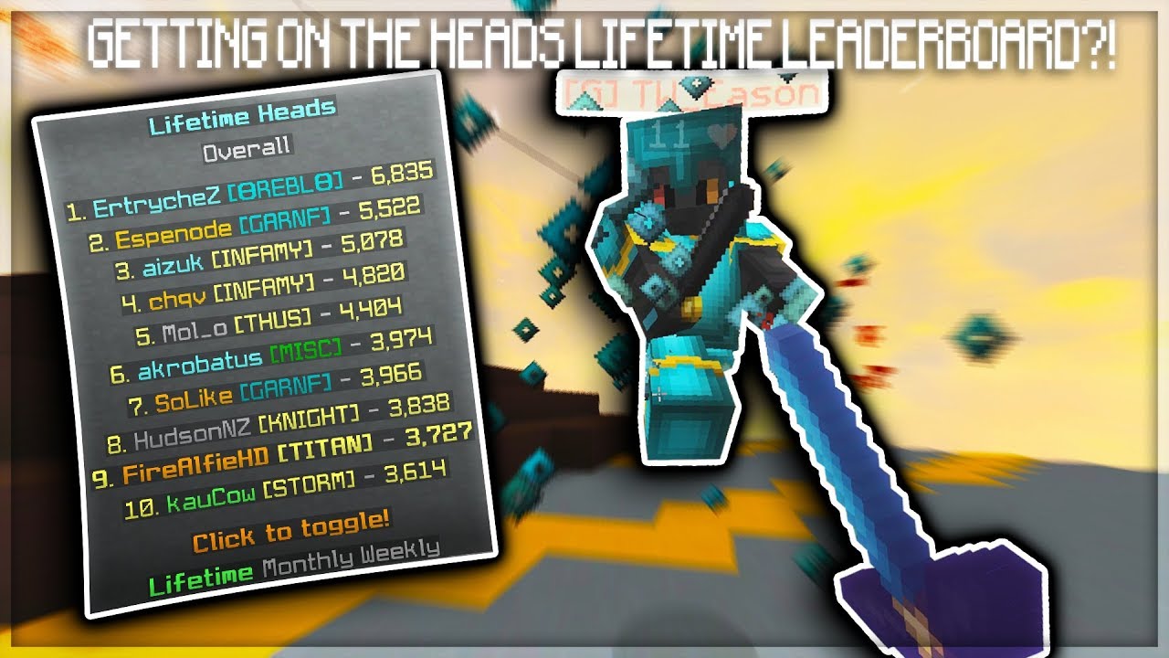 Getting on The Heads Leaderboard In Hypixel Skywars! - YouTube