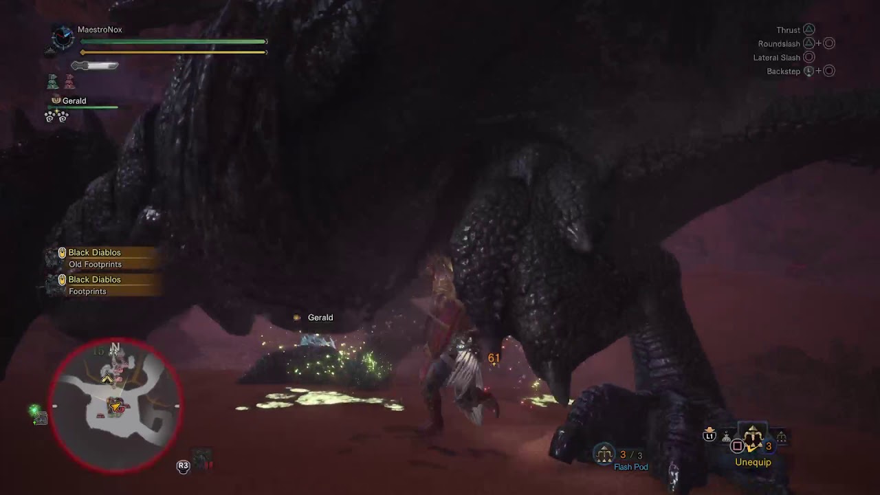 Monster Hunter World - Rathian, Pink Rathian, Black Diablos Solo 13'27 ...