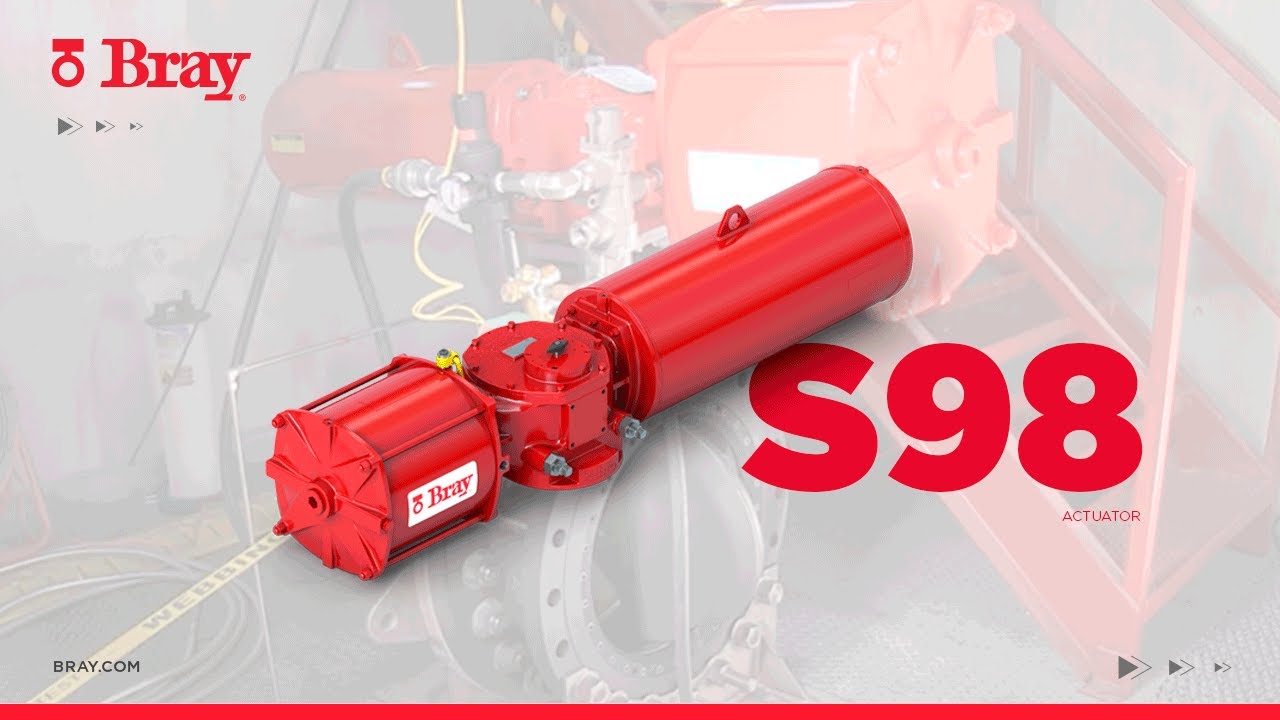 Actuators | Series 98 Fail Safe Open | Bray Pneumatic Actuator - YouTube