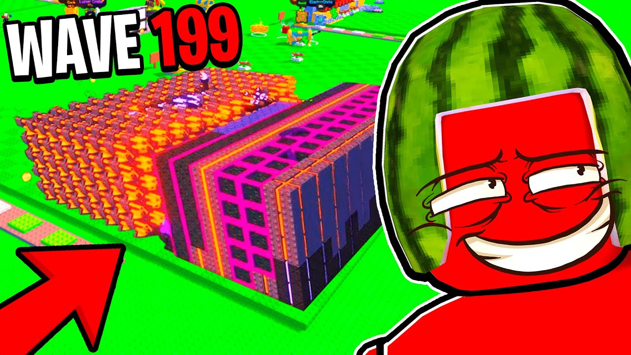 SURVIVE WAVE 200 In Build Ur Base (Roblox) - YouTube