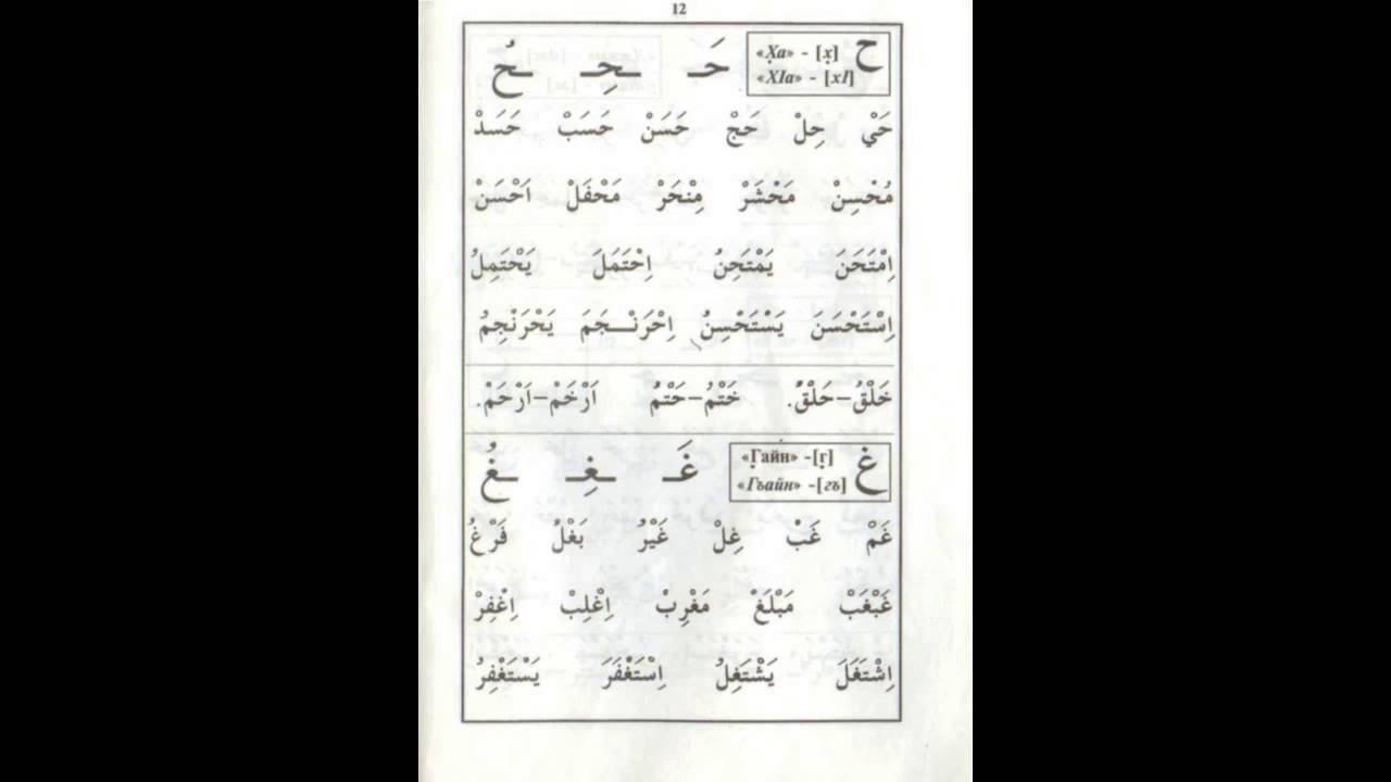 Arabic Alphabet Pronunciation Practice 11-Hha Ghain - YouTube