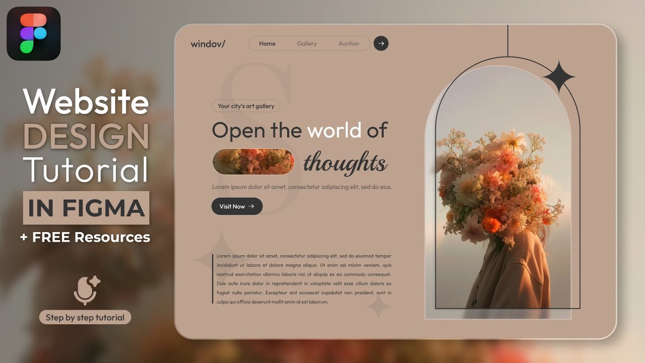 Website Design Figma Tutorial || FREE RESOURCES || DVxUI - YouTube