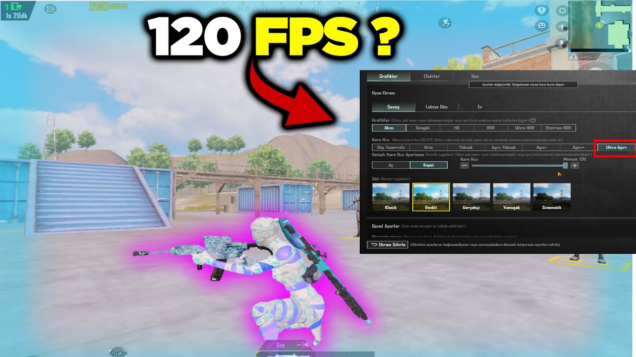 PUBG MOBİLE 120 FPS YAPMA (PROGRAMSIZ) | TDM - VS'LERDE FARK ATARSINIZ 😲 - YouTube