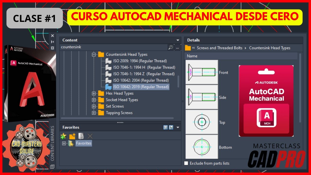 CLASE 1 Introducción a AutoCAD Mechanical y sus Librerías DESDE Cero ...
