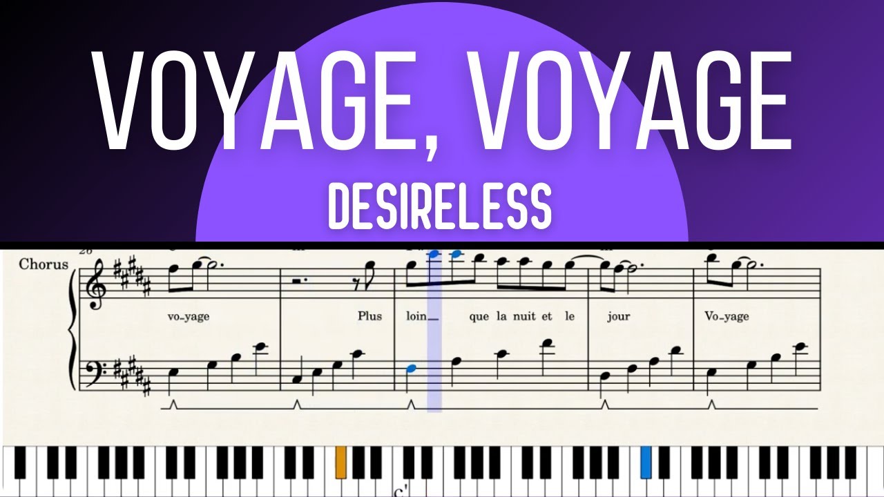 Desireless - Voyage, Voyage (Piano Tutorial - MuseScore) - YouTube