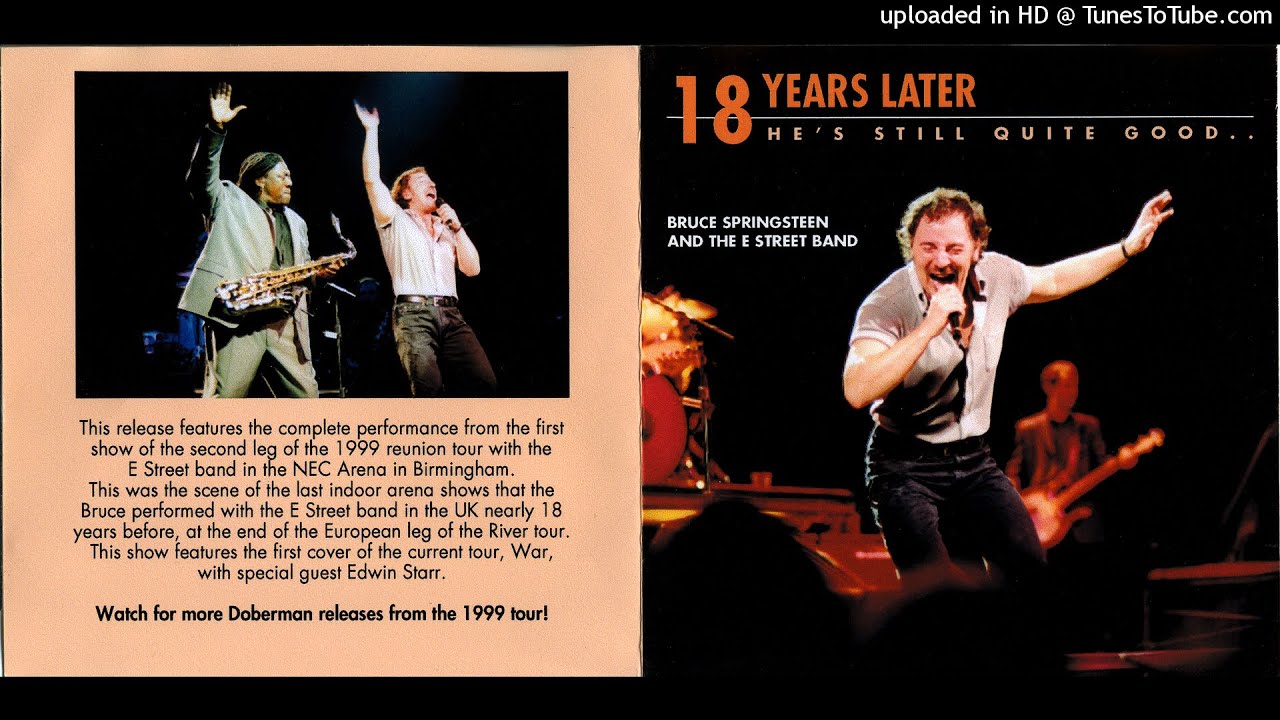 Bruce Springsteen Two Hearts Birmingham 16/05/1999 - YouTube