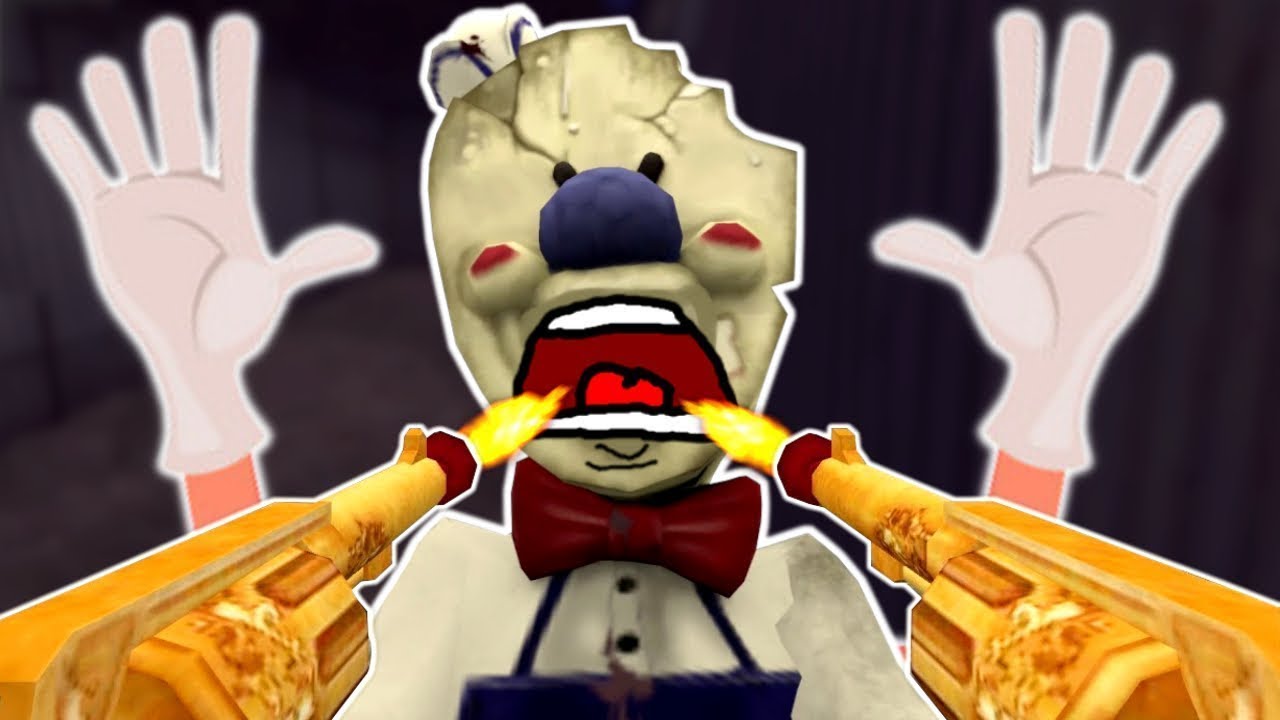 Funny moments Ice Scream. Rod was scared of my gun - YouTube