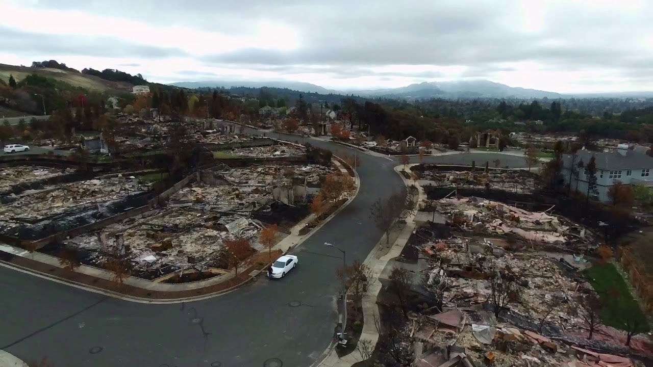Santa Rosa Fires Drone Footage - YouTube
