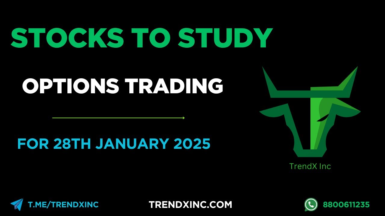 Setups to Study for 28th January 2025 #optionstrading - YouTube
