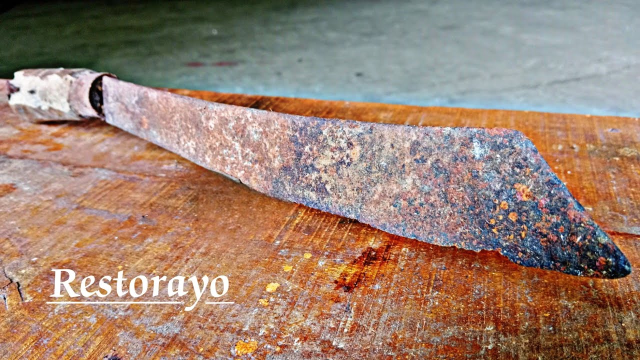 Restoration of the Rusty Antique Machete | I found in the Chicken Coop ...