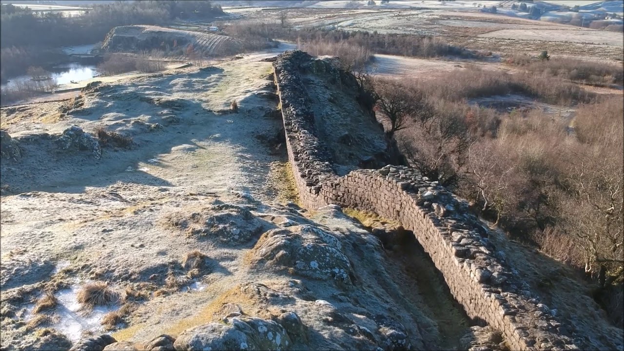 Hadrian's Wall (Roman Wall) Aerial Video Cinematic HD - YouTube