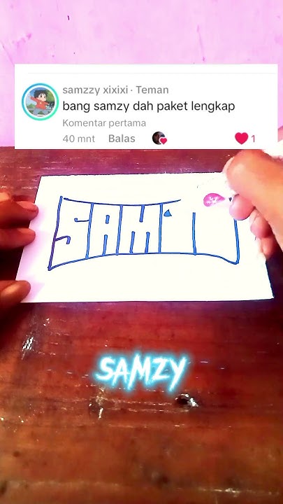 Samzy #tulistangan #art #shortsviral #drawing #tulisnama - YouTube