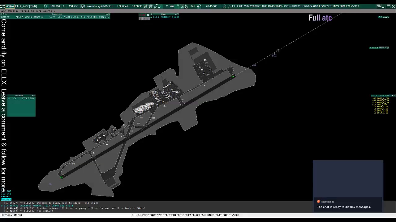 Euroscope LUXEMBOURG TOWER ~ VATSIM - YouTube