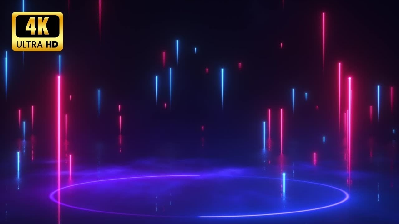 Blue glowing neon stage background 4K | No Copyright #nocopyright - YouTube