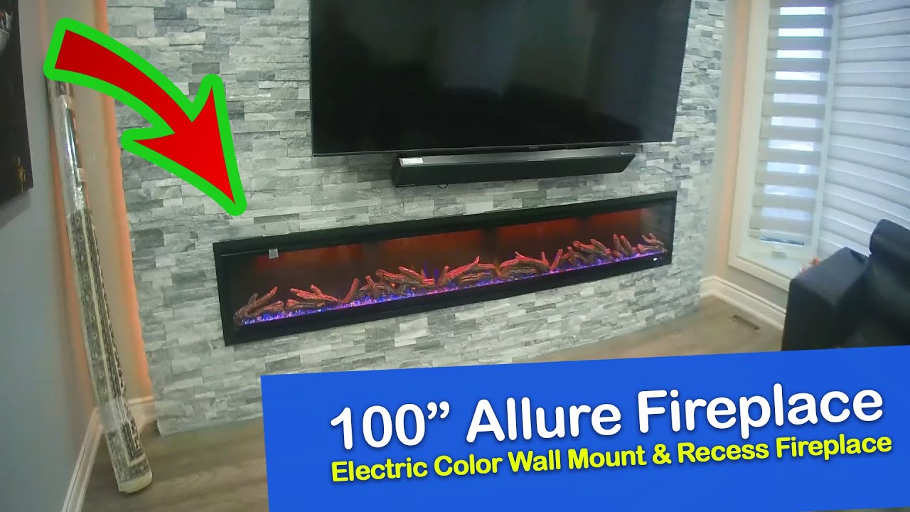 Stunning!! 100 Inch Napoleon Allure Linear Electric Fireplace Review ...