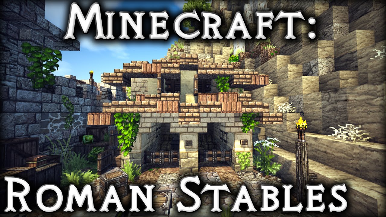 Minecraft: Roman Stables Tutorial - YouTube