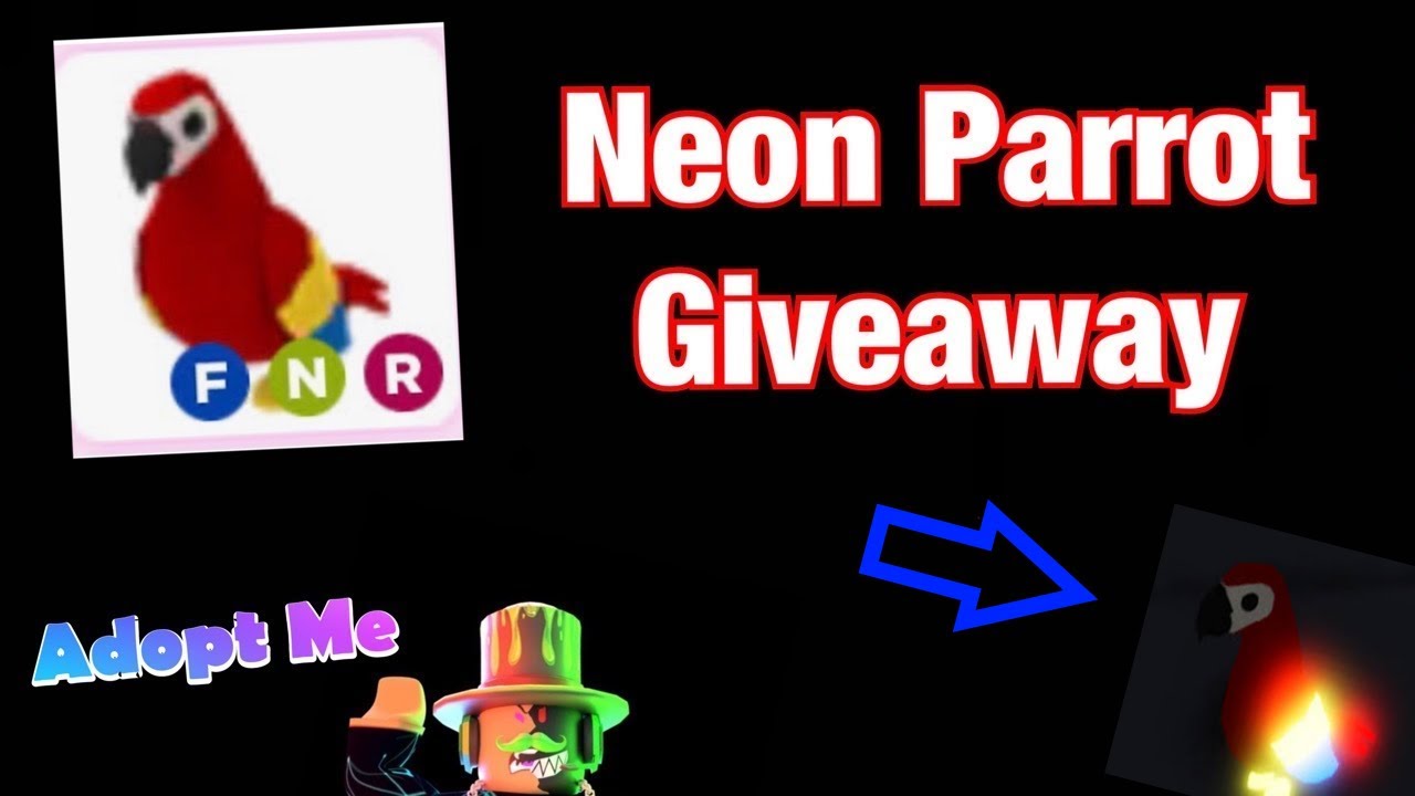NEON FLY RIDE PARROT ADOPT ME GIVEAWAY! - YouTube