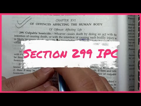 SECTION 299 IPC | Understand Bare Act Language in Hindi - YouTube