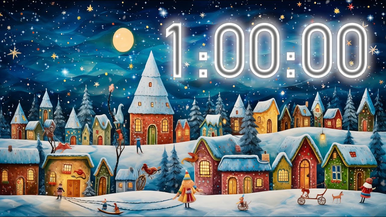 1 Hour Christmas Timer 🎵 with Music (4K) 🎄 - YouTube