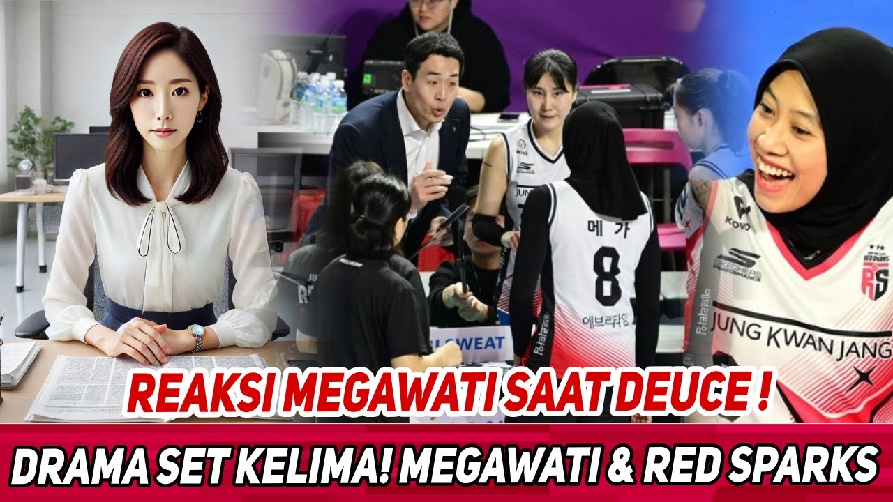 Reaksi Megawati dan Red Sparks Menang Dramatis ️Deuce Panjang dan Set ...