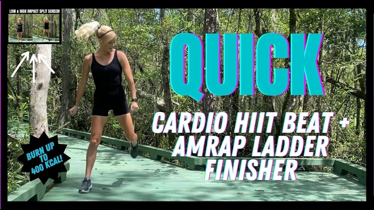 QUICK & INTENSE CARDIO HIIT BEAT + AMRAP FINISHER WORKOUT 🔥 BURN UP TO ...