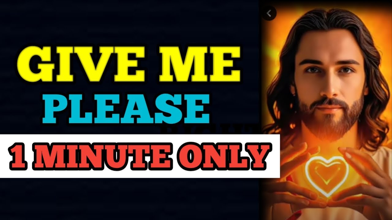God says ; give me please 1 minute only | God message for you today ...