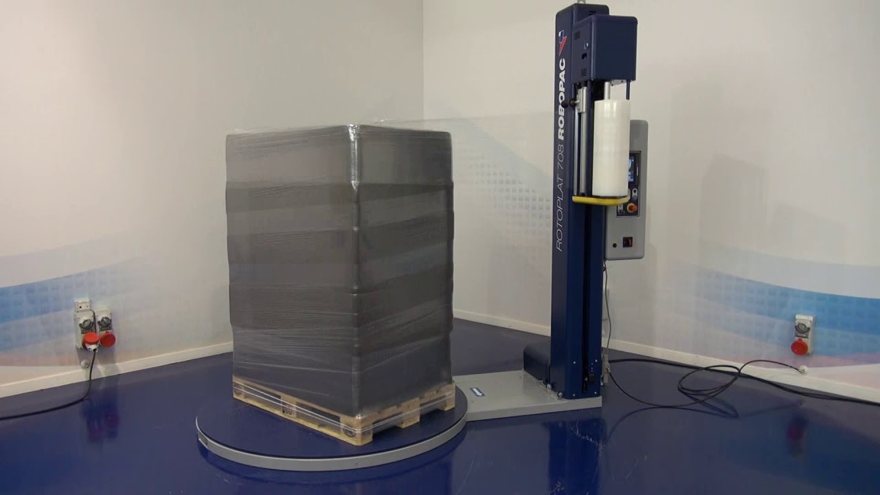 Rotoplat 708 semi-automatic stretch wrapper with roping device by ...