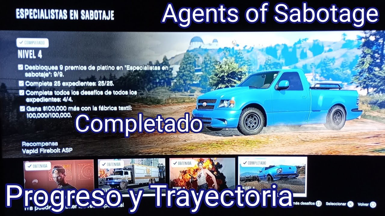 GTA V E&E Online - Progresó y Trayectoria | Agents of Sabotage ...