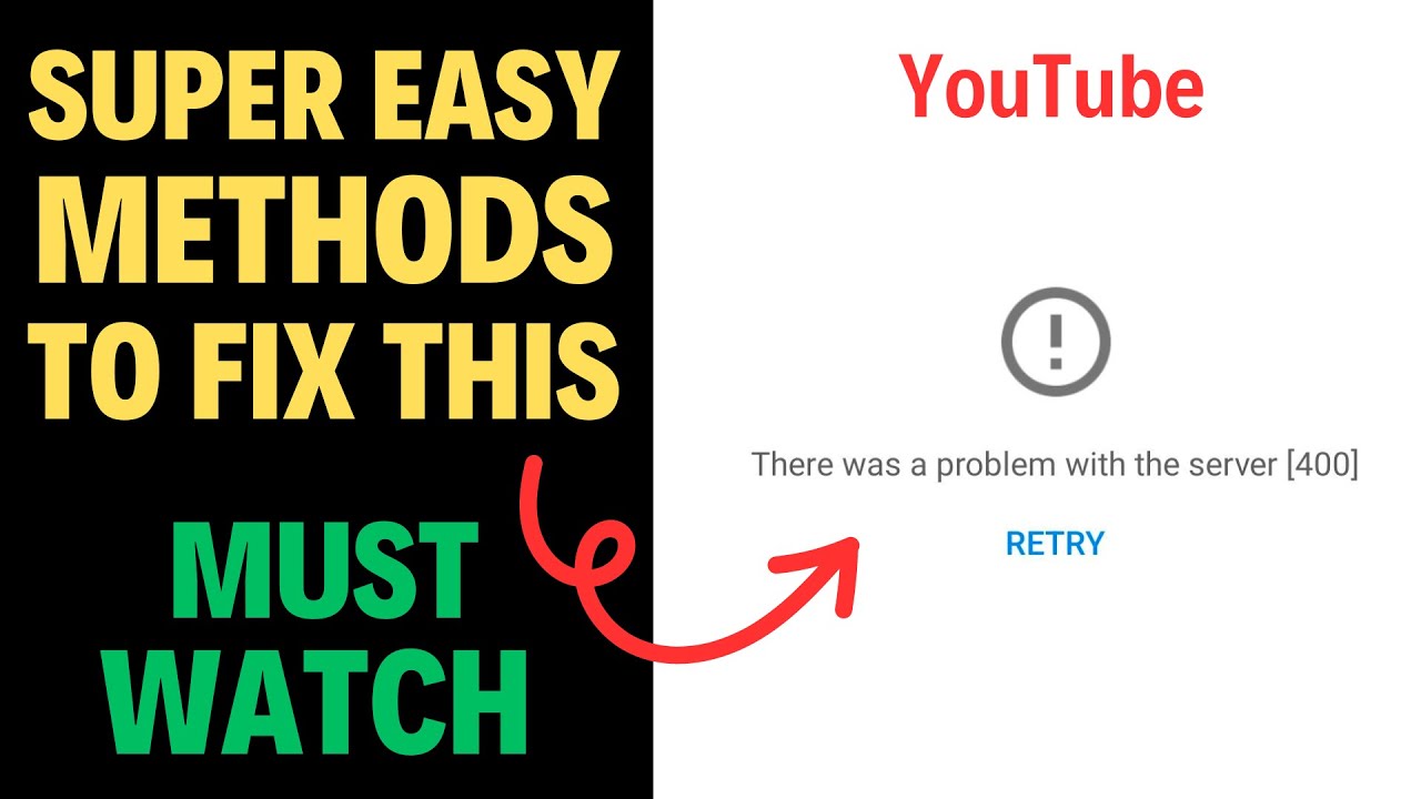 Fix YouTube Server 400 Error With These 100% Working Methods. - YouTube