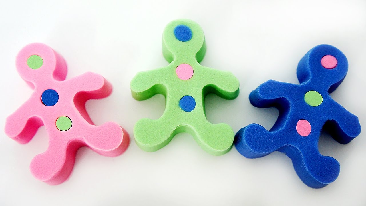 DIY How To Make Kinetic Colors Sand Gingerbread Man Compilation - YouTube
