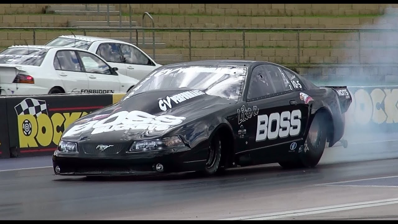 MOITS RACING OUTLAW 10.5 TWIN TURBO V8 MUSTANG 6.14 @ 240 MPH 20.6.2014 ...