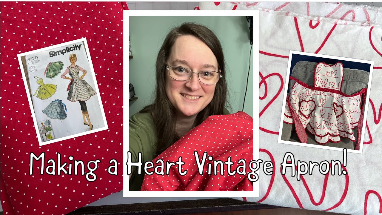 Making A Vintage 1950's Heart Apron | Simplicity Pattern 9311 #vintage ...