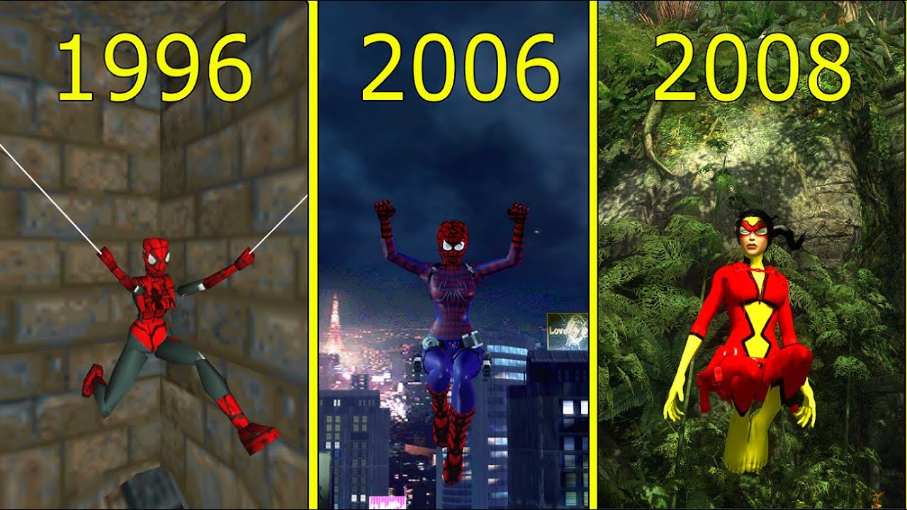 Evolution of Spider-Man in Tomb Raider Games - YouTube