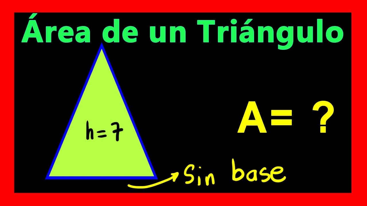 👉 Area de un Triangulo Isosceles sin conocer la Base - YouTube