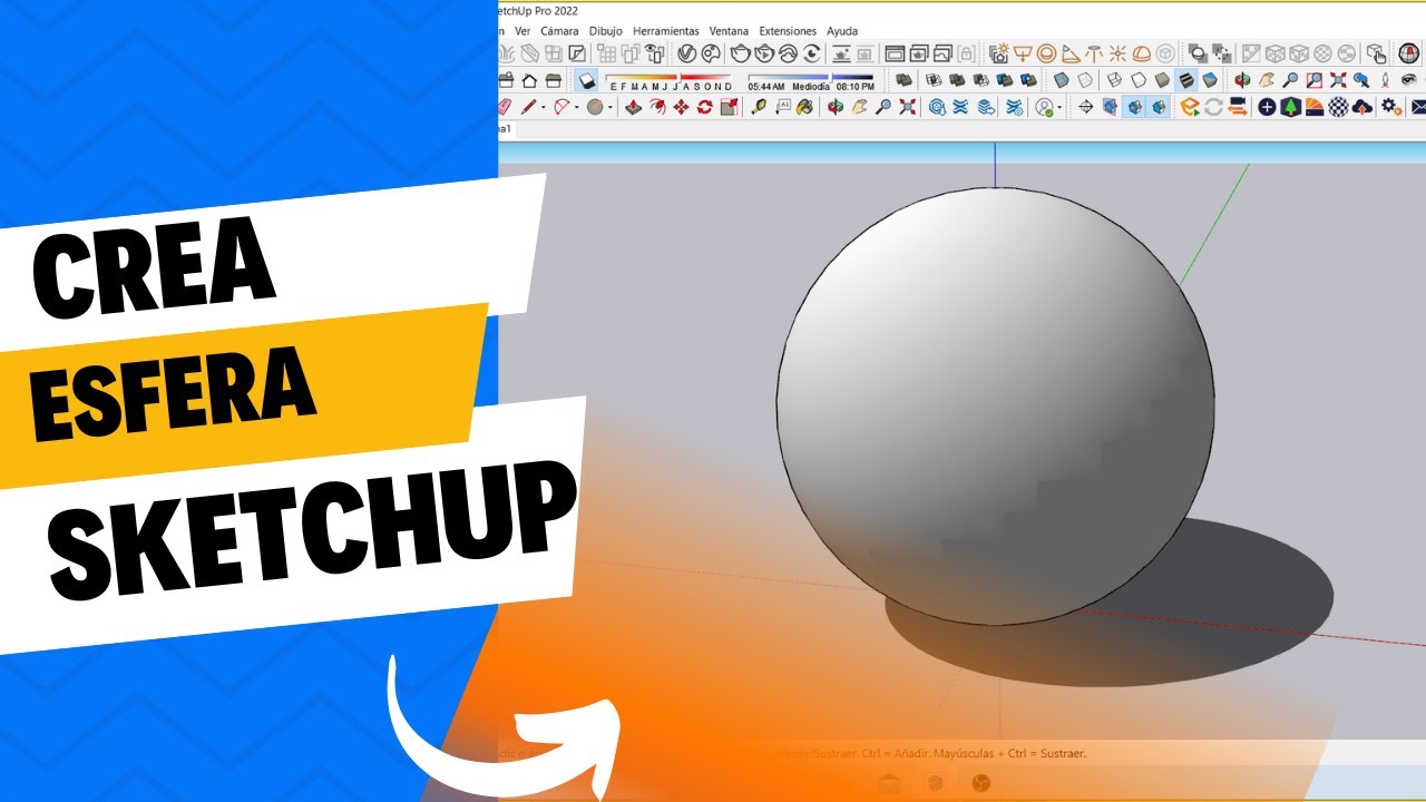 Como Hacer Una Esfera En Sketchup Youtube