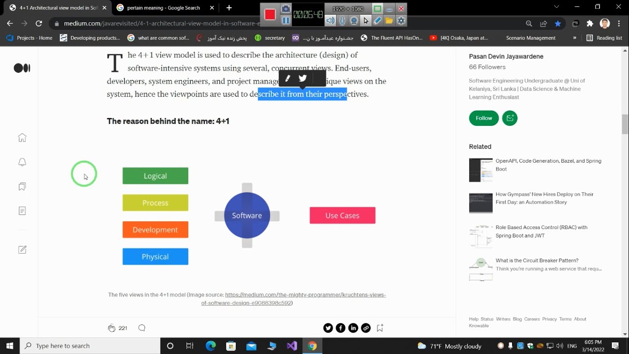 the 4+1 architectural view model - YouTube