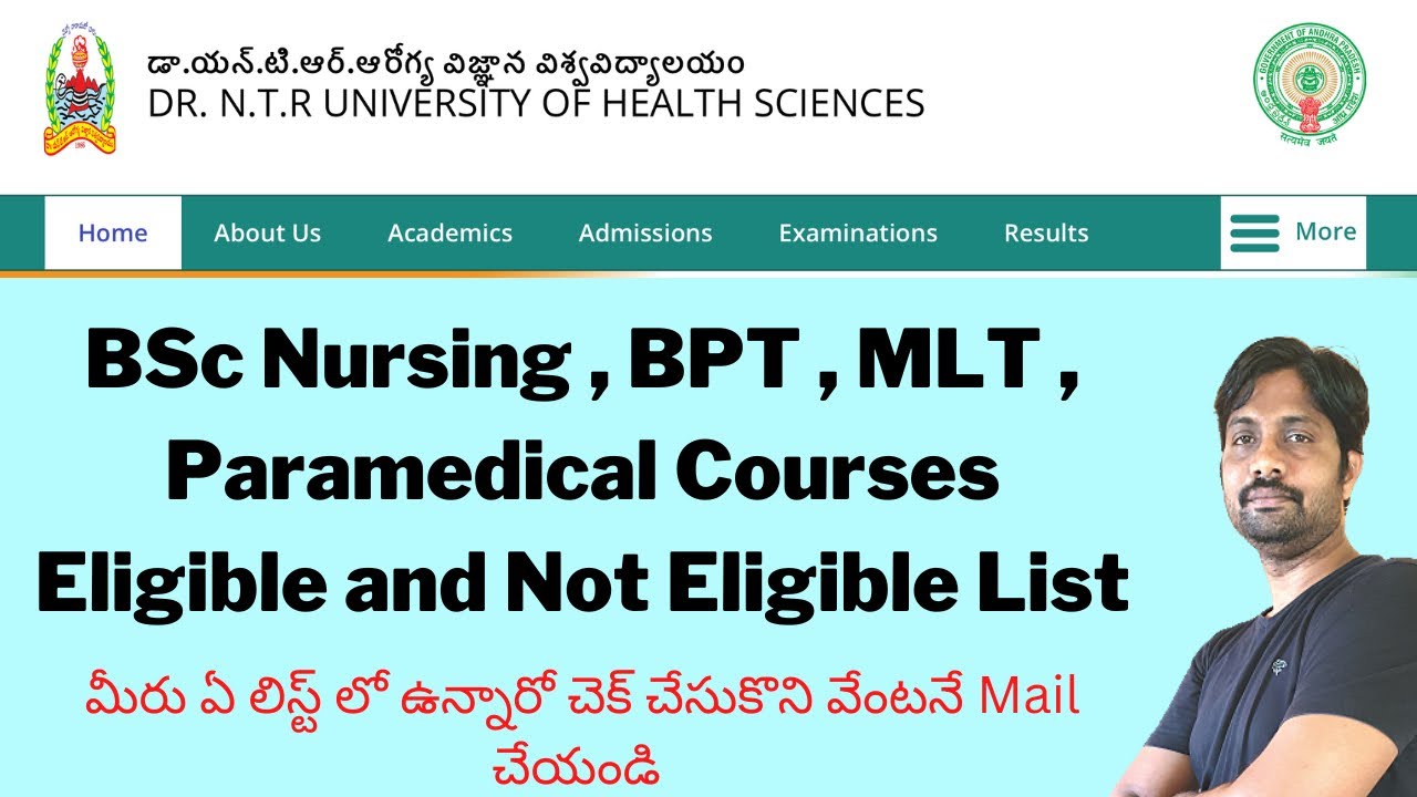 BSc Nursing,BPT,MLT, Paramedical Courses Eligible and Not Eligible List ...
