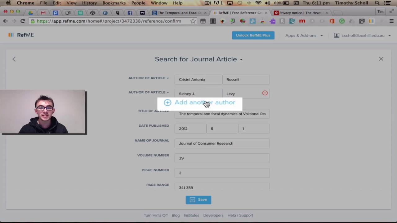 RefME - Journal referencing on the Desktop Application - YouTube
