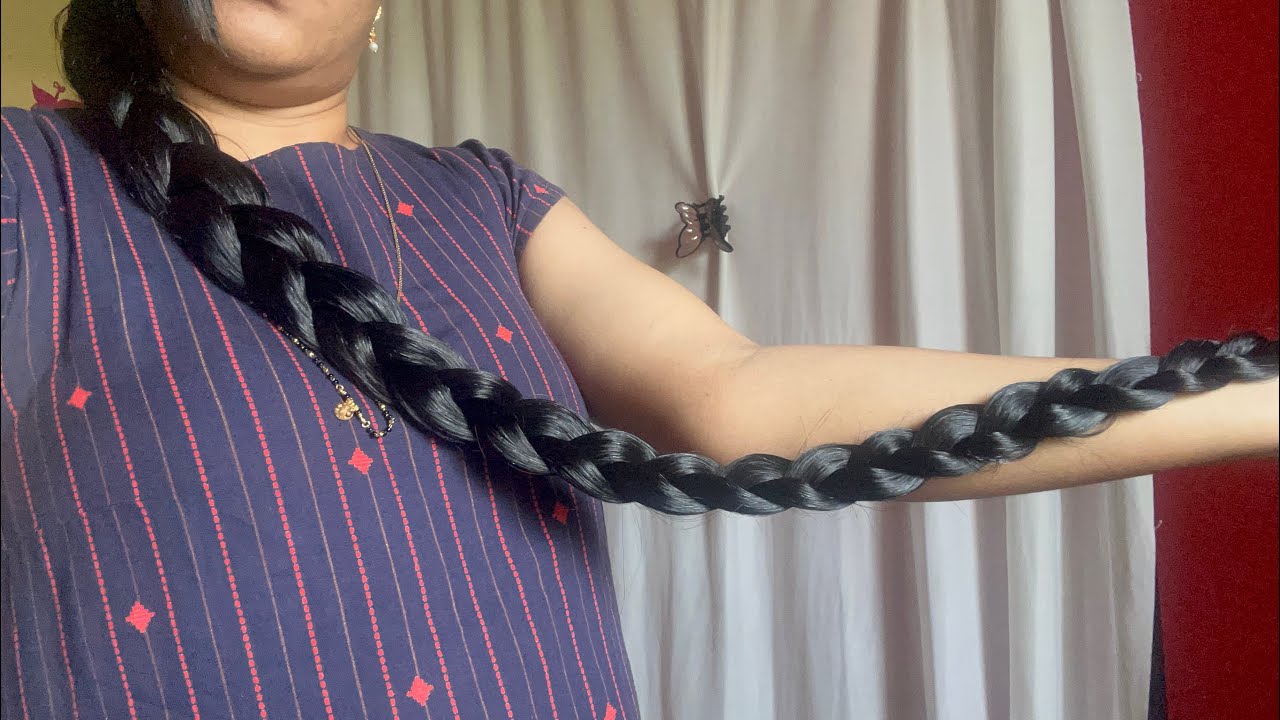 How To/ Single Everyday Folded Longhair Braided Hairstyle / Easy Self ...