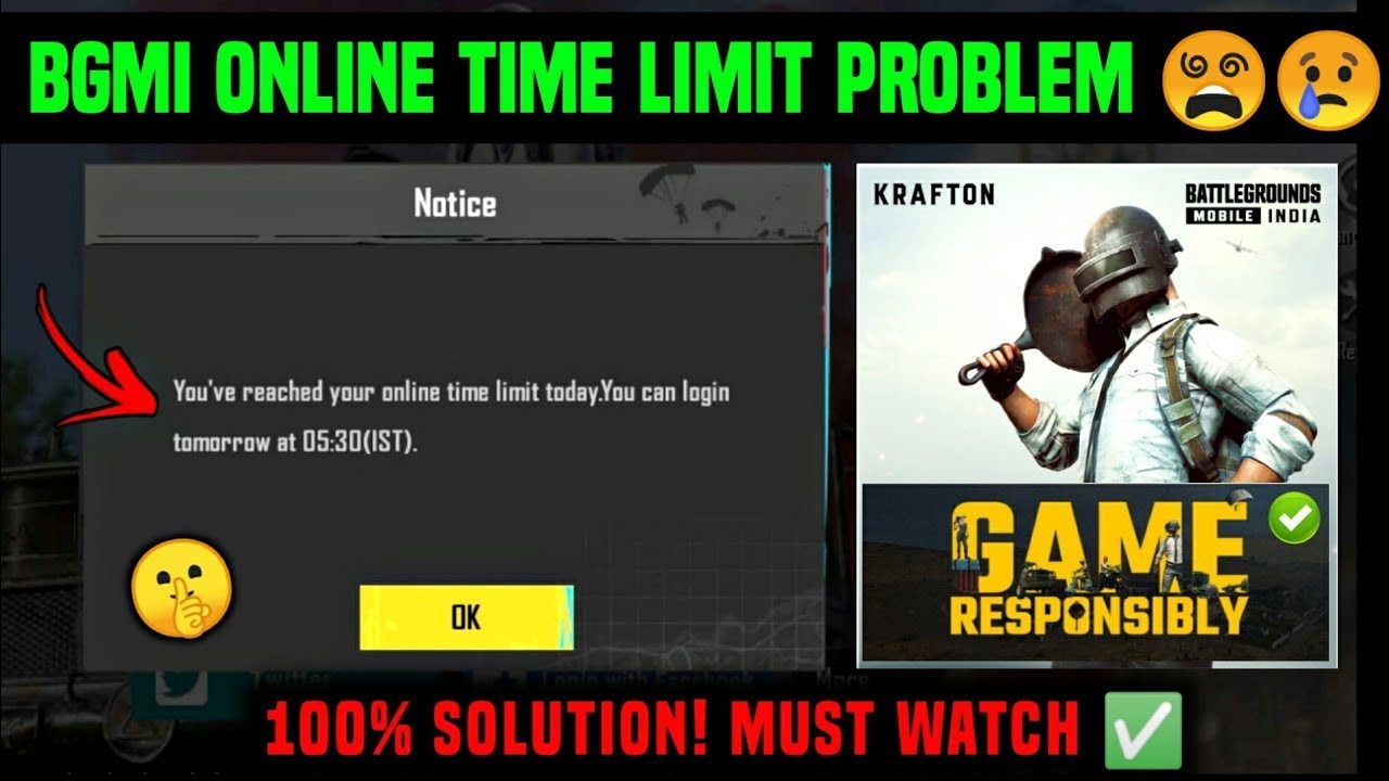 YOU'VE REACHED YOUR ONLINE TIME LIMIT TODAY. YOU CAN LOGIN TOMORROW AT ...