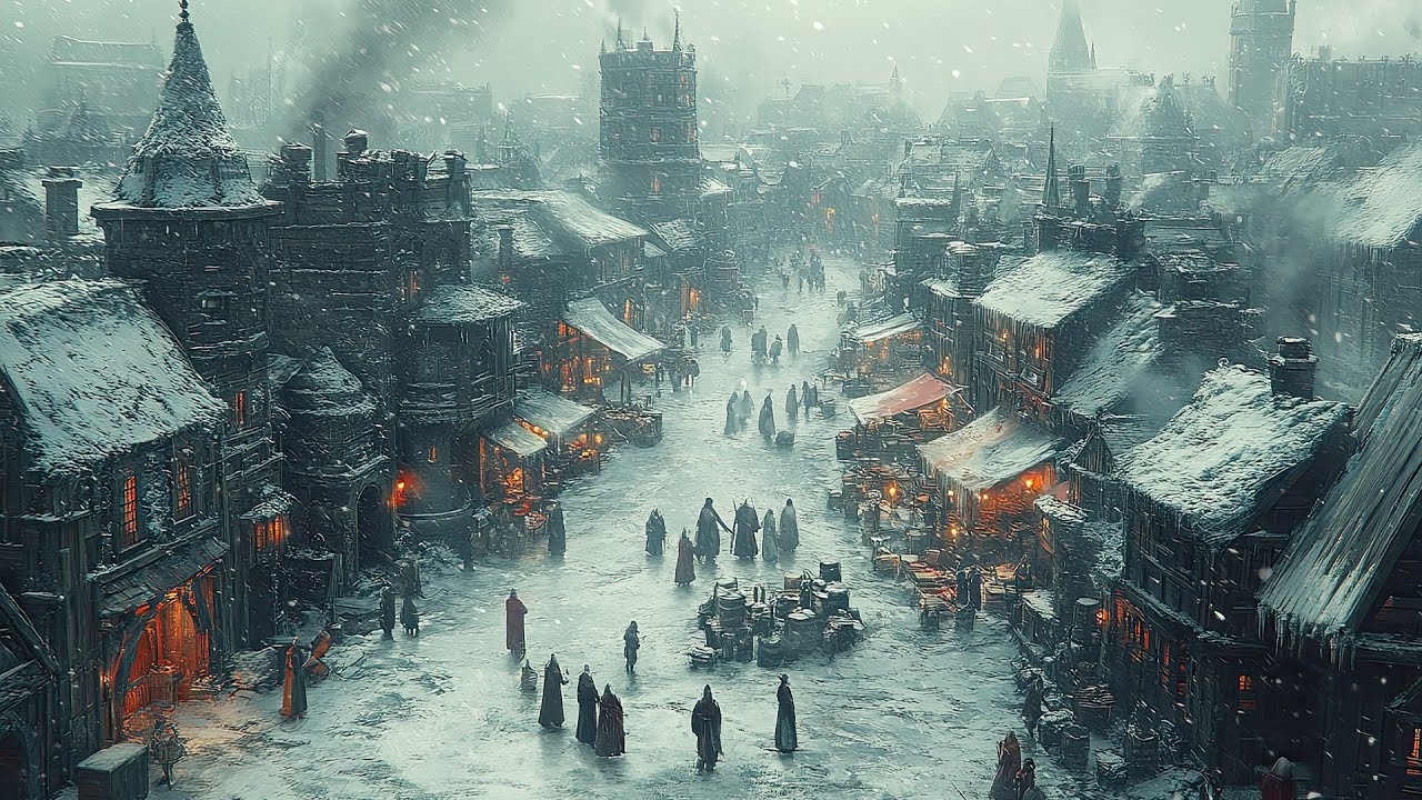 Dark Medieval Winter Music – Village of Winter Night, Medieval Fantasy ...