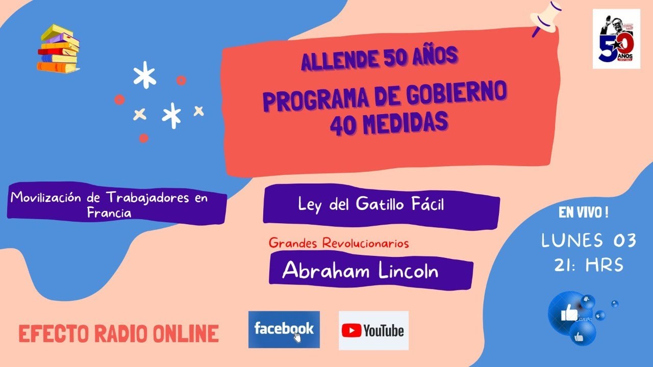 Allende 50 años : El Programa de gobierno, las 40 medidas. - YouTube