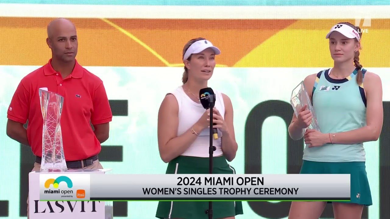 Danielle Collins's 2024 Miami Open Championship Speech | Miami 2024 ...